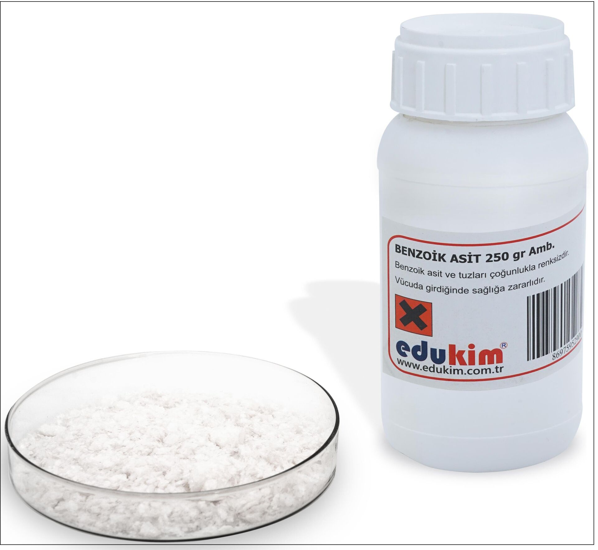 BENZOİK ASİT 250 GR AMB. | Edulab Online Alışveriş